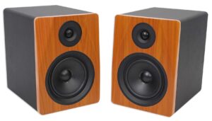 rockville 5.25" 2-way 250w active/powered usb studio monitor speakers pair (apm5c)