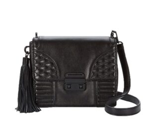 rebecca minkoff aliz quilted leather crossbody bag, black