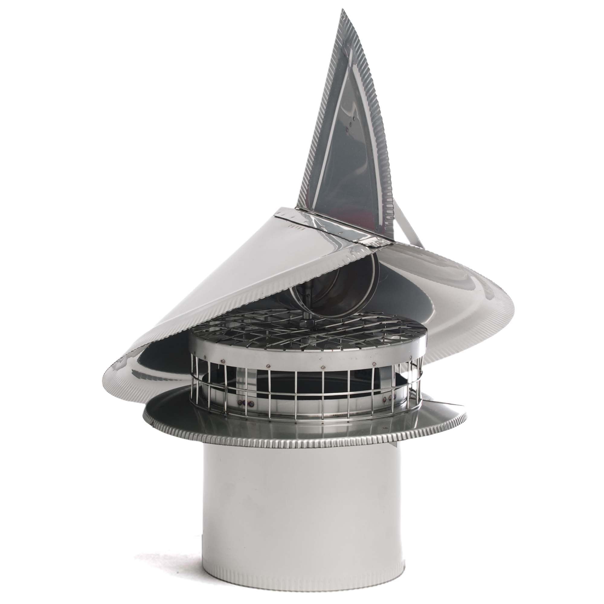 Chimcare Chimney Cap - Wind Directional Chimney Cap, Wind-Driven Chimney Cover, Round Stainless Steel Chimney Cap, for Non-Air Cooled Chimneys, Easy to Install, USA-Made, 6 inches Round 6” Round 6” Round 6”