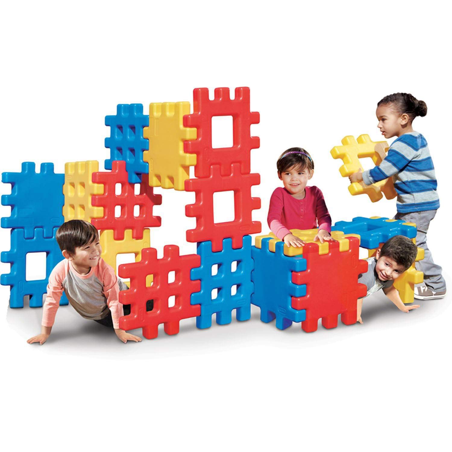 Little Tikes Big Waffle Block Set - 18 pieces, Blue/Red/Yellow