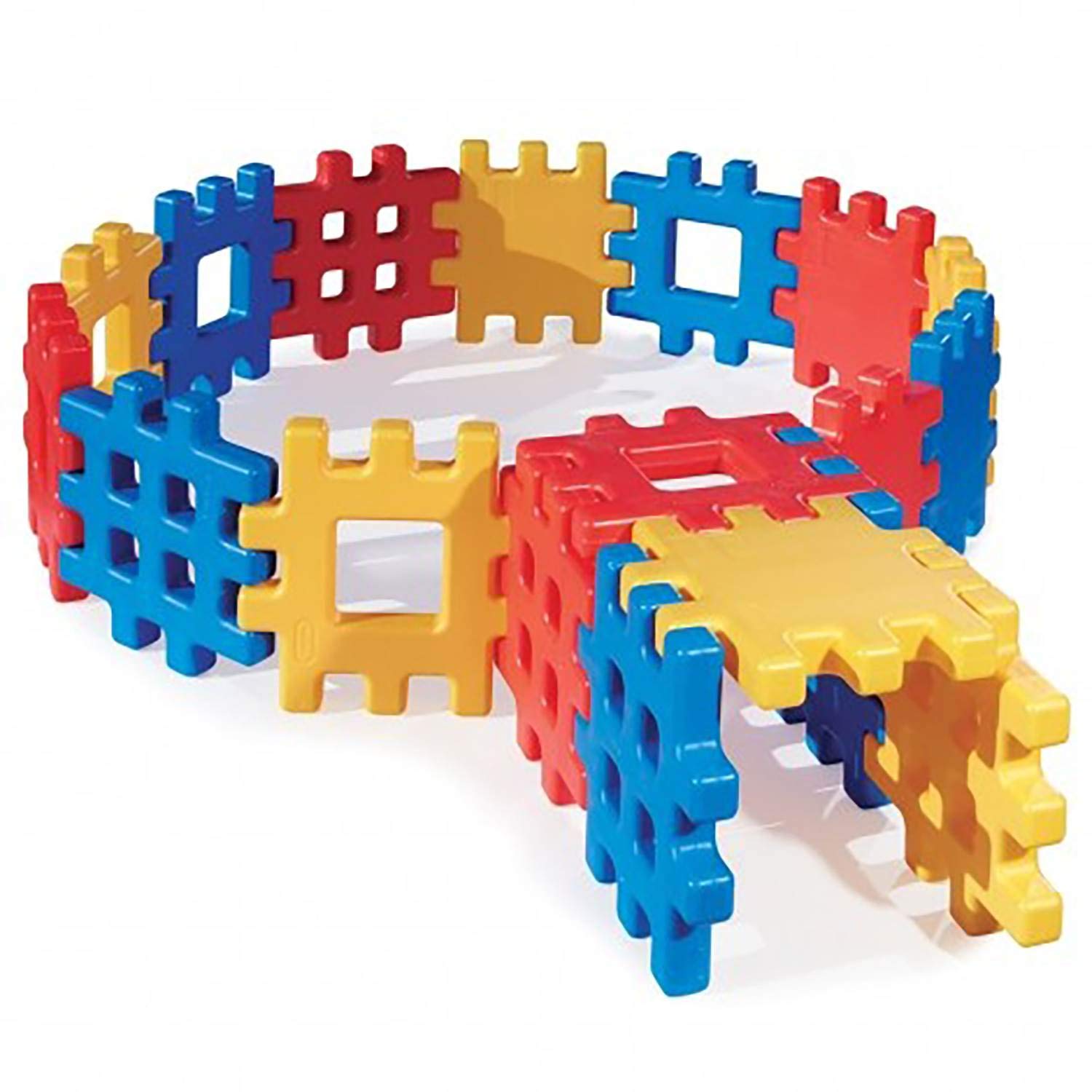 Little Tikes Big Waffle Block Set - 18 pieces, Blue/Red/Yellow