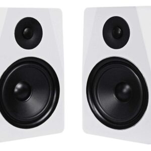 Rockville Pair APM8W 8" 2-Way 500 Watt Powered USB Studio Monitor Speakers+Pads