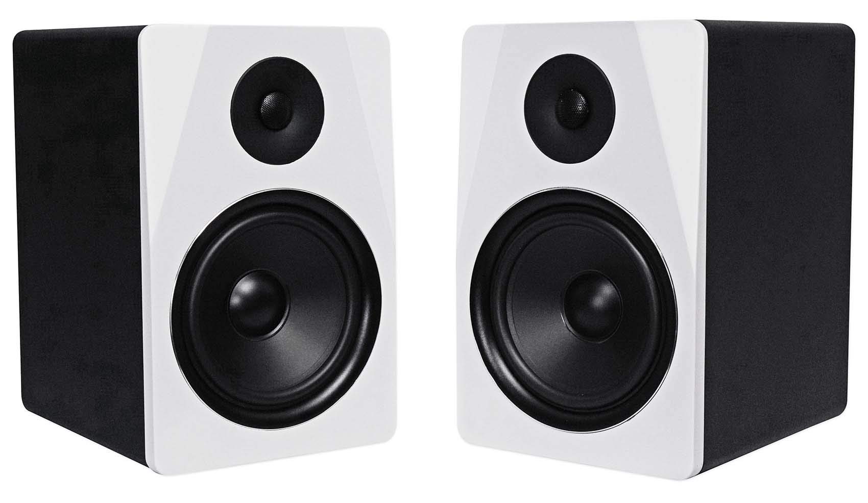 Rockville Pair APM8W 8" 2-Way 500 Watt Powered USB Studio Monitor Speakers+Pads