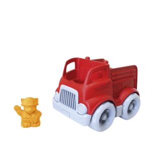 green toys fire engine, red - pretend play, motor skills, kids toy vehicle. no bpa, phthalates, pvc. dishwasher safe, recycled plastic, made in usa.