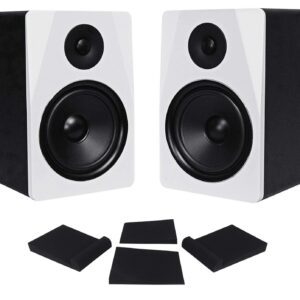 Rockville Pair APM8W 8" 2-Way 500 Watt Powered USB Studio Monitor Speakers+Pads