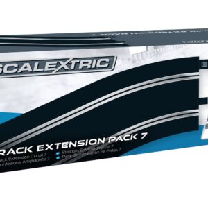 Scalextric Extension Pack 7 1:32 Scale Straights x 4 Curves x 4 C8556 Slot Car Track, Black