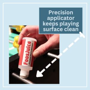 FoosJuice® 100% Silicone Foosball Rod Lubricant with Dauber Top Applicator - The Clean and Easy to Use Lube - Made in The USA