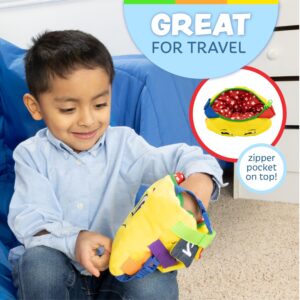 Buckle Toys - Bongo Square - Toddler Learning Toy - Sensory Fine Motor Skills Fun - Easy Road Trip Travel Accessory for Kids