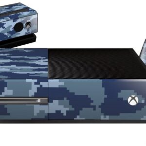 WraptorCamo Digital Camo Navy - Holiday Bundle WraptorSkinz Decal Style Vinyl Skin Wrap compatible with XBOX One Original Console, Kinect and 2 Controllers (GAMING SYSTEM NOT INCLUDED)