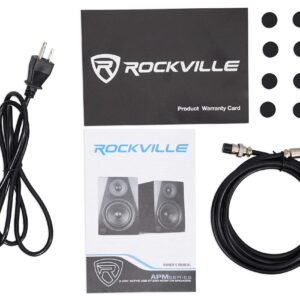 Rockville 5.25" 2-Way 250W Active/Powered USB Studio Monitor Speakers Pair (APM5C)