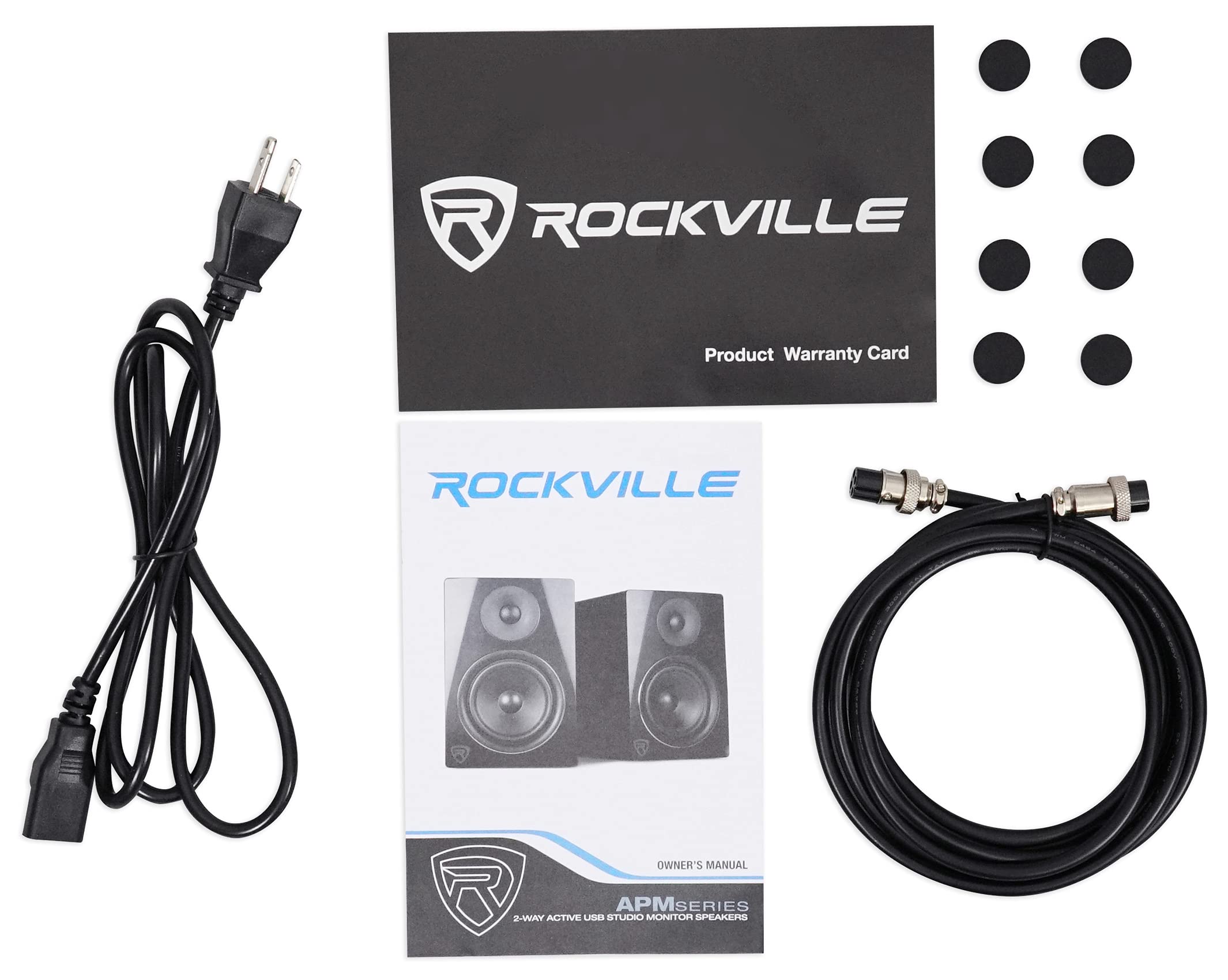 Rockville 5.25" 2-Way 250W Active/Powered USB Studio Monitor Speakers Pair (APM5C)