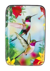 hummingbird bird armored credit card and cash wallet