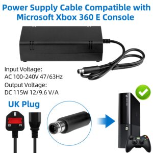 OSTENT UK AC Adapter Charger Power Supply Cable Cord for Microsoft Xbox 360 E Console