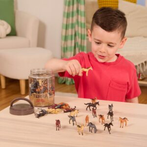 Terra by Battat – 60 Pcs Wild Horses Tube – Miniature Horse Toys – Plastic Animal Toys – Mini Animal Figurines for Kids and Toddlers 3 Year Old or More