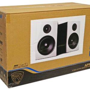 Rockville Pair APM8W 8" 2-Way 500 Watt Powered USB Studio Monitor Speakers+Pads