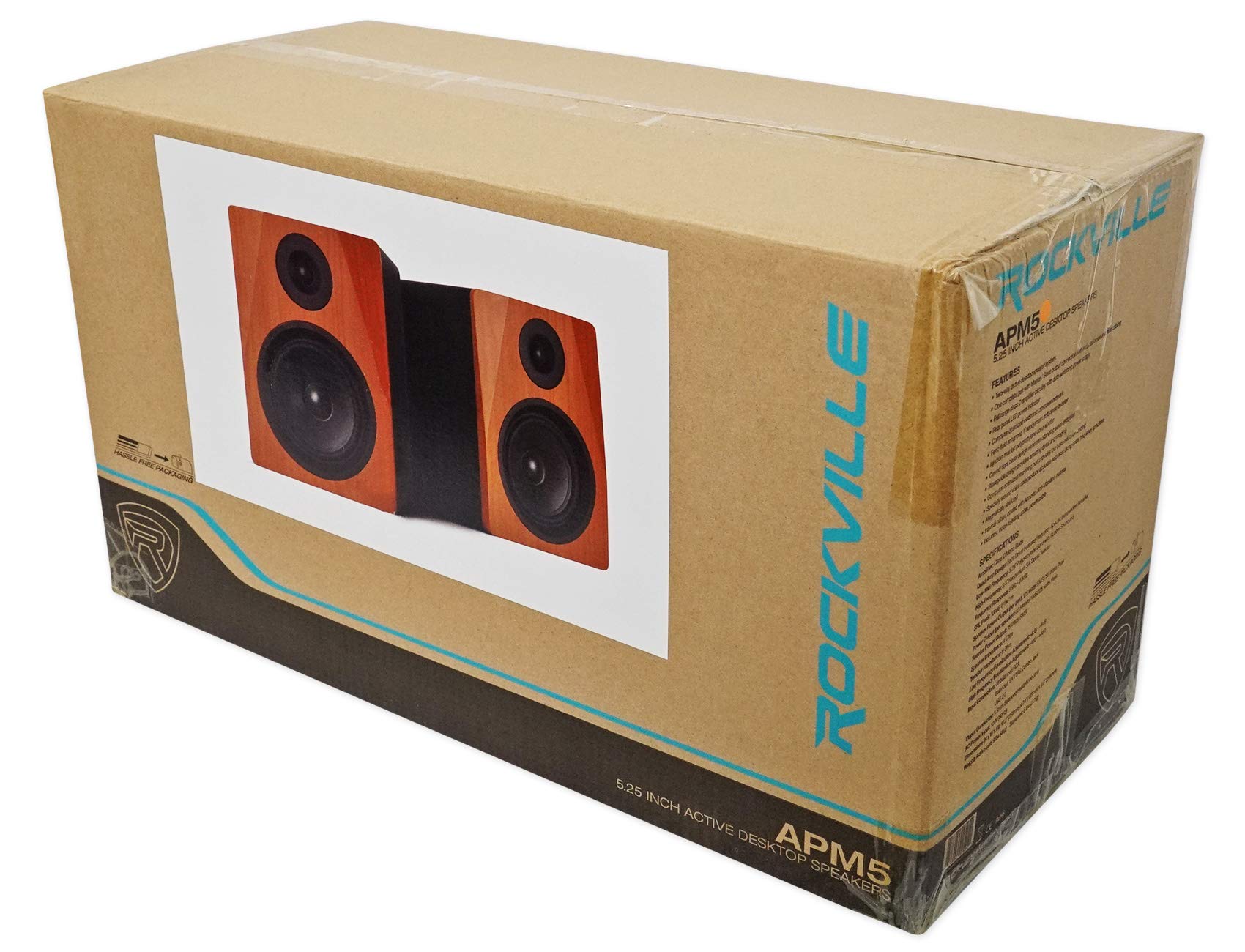 Rockville 5.25" 2-Way 250W Active/Powered USB Studio Monitor Speakers Pair (APM5C)