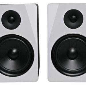 Rockville Pair APM8W 8" 2-Way 500 Watt Powered USB Studio Monitor Speakers+Pads