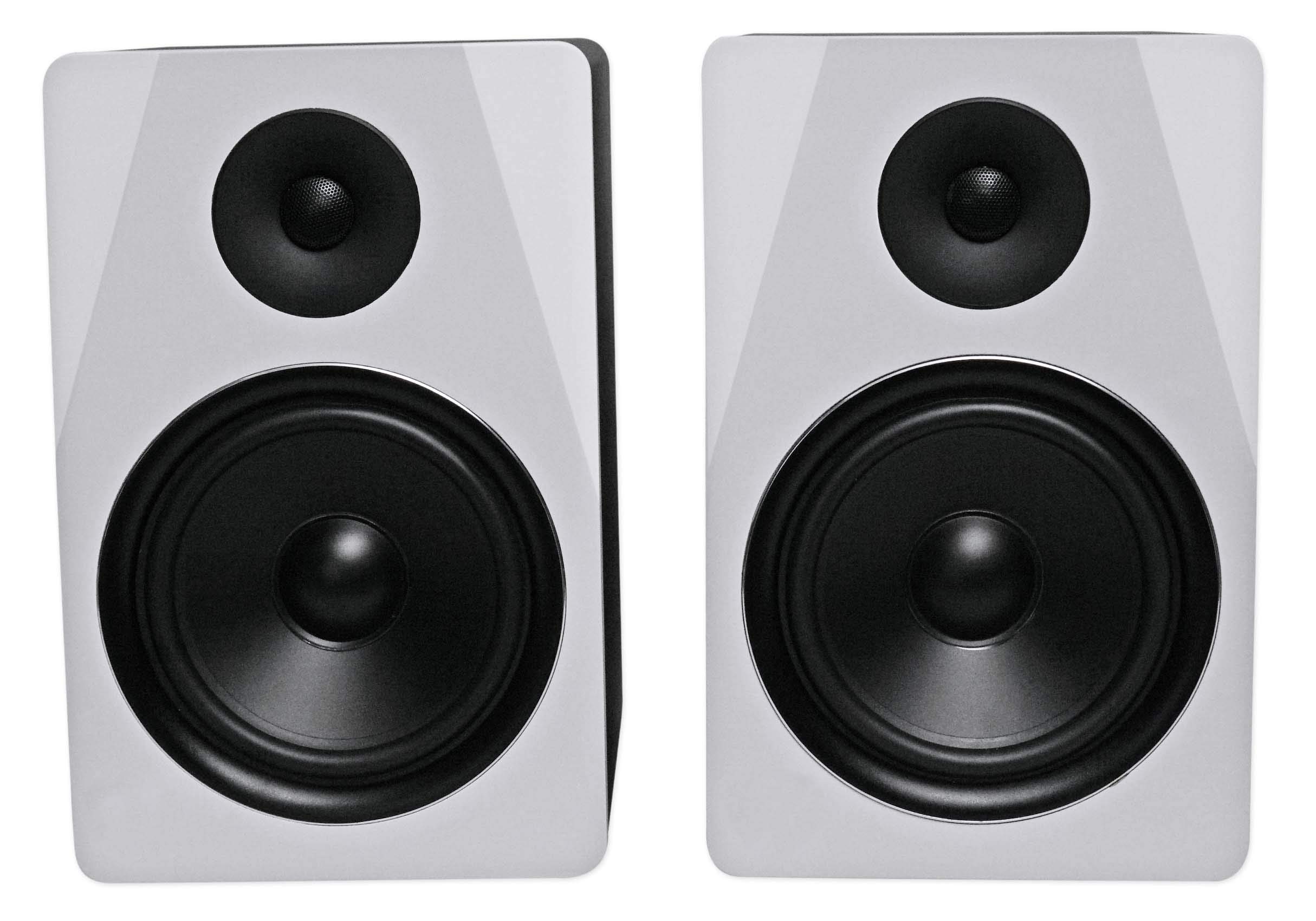 Rockville Pair APM8W 8" 2-Way 500 Watt Powered USB Studio Monitor Speakers+Pads