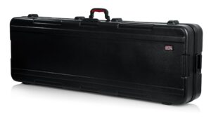 gator cases molded flight case for deep 88-note keyboards with tsa approved locking latches and recessed wheels; (gtsa-key88d)