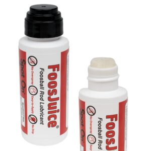 foosjuice® 100% silicone foosball rod lubricant with dauber top applicator - the clean and easy to use lube - made in the usa