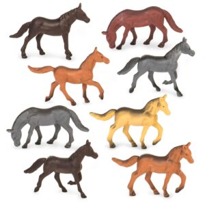 Terra by Battat – 60 Pcs Wild Horses Tube – Miniature Horse Toys – Plastic Animal Toys – Mini Animal Figurines for Kids and Toddlers 3 Year Old or More