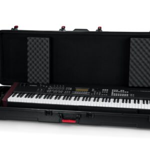 Gator Cases Molded Flight Case for Deep 88-Note Keyboards with TSA Approved Locking Latches and Recessed Wheels; (GTSA-KEY88D)