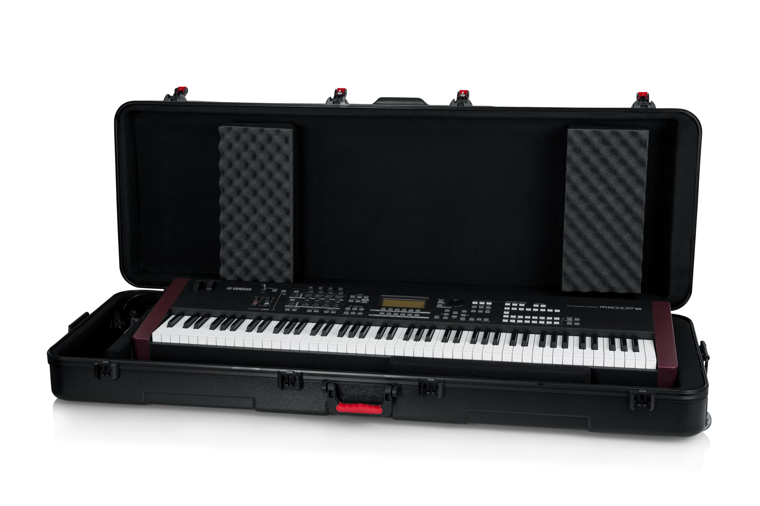 Gator Cases Molded Flight Case for Deep 88-Note Keyboards with TSA Approved Locking Latches and Recessed Wheels; (GTSA-KEY88D)