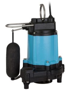 little giant 10ec-cia-sfs 115-volt, 1/2 hp, 4020 gph automatic cast iron sump/effluent pump with polypropylene base, integrated snap-action float switch and 10-ft. cord, blue, 510803