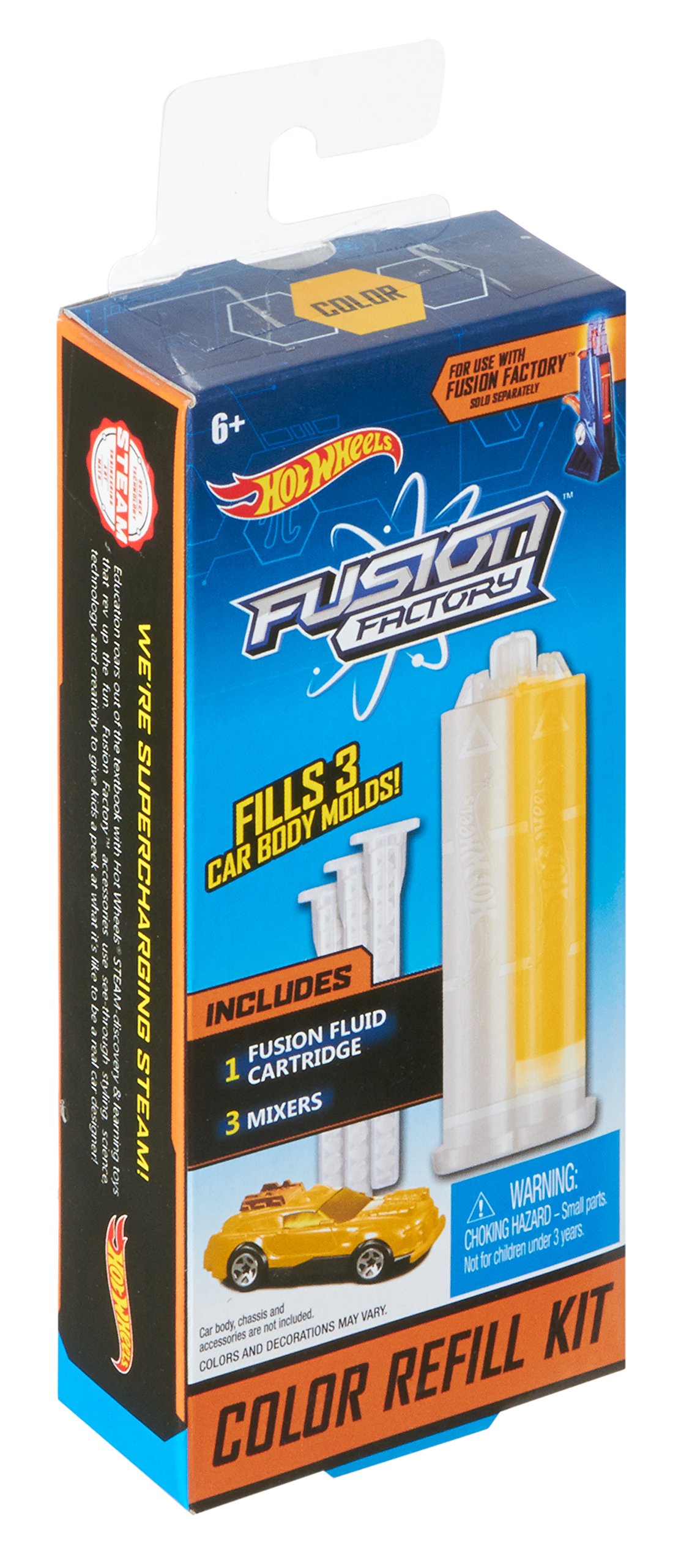 Hot Wheels Fusion Factory Color Refill Kit, Yellow