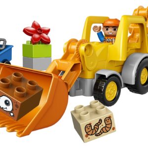 LEGO DUPLO Town Backhoe Loader 10811, Preschool, Pre-Kindergarten Large Building Block Toys for Toddlers