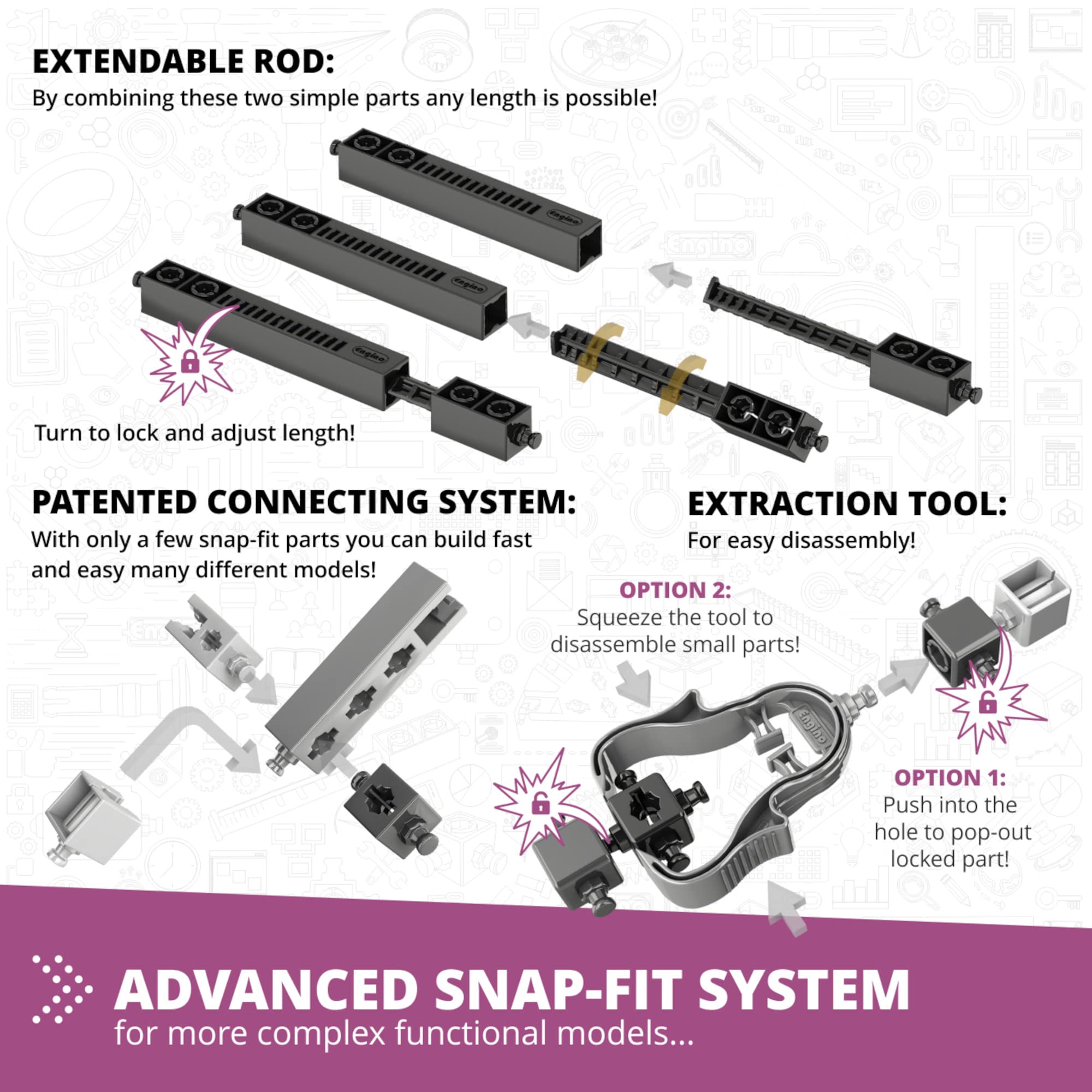 Engino- STEM Toys, Construction Toys for Kids 9+, Newton's Laws Inertia, Kinetic & Potential Energy, Educational Toys, STEM Kits, Gifts for Boys & Girls (8 Model Options)