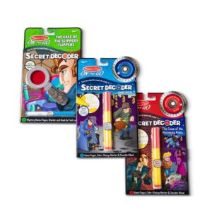 melissa & doug on the go secret decoder activity books set - 54 games