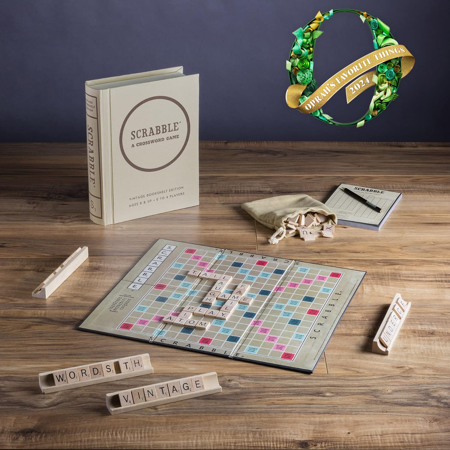 WS Game Company Scrabble Vintage Bookshelf Edition