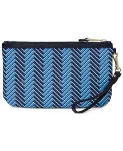 lauren ralph lauren boswell large wristlet cyan/marine