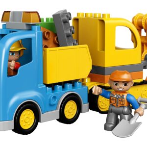 LEGO DUPLO Town Truck & Tracked Excavator 10812 Dump Truck and Excavator Kids Construction Toy with DUPLO Construction Worker Figures (26 Pieces)