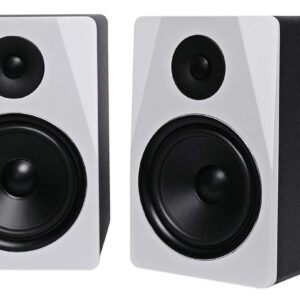 Rockville Pair APM8W 8" 2-Way 500 Watt Powered USB Studio Monitor Speakers+Pads