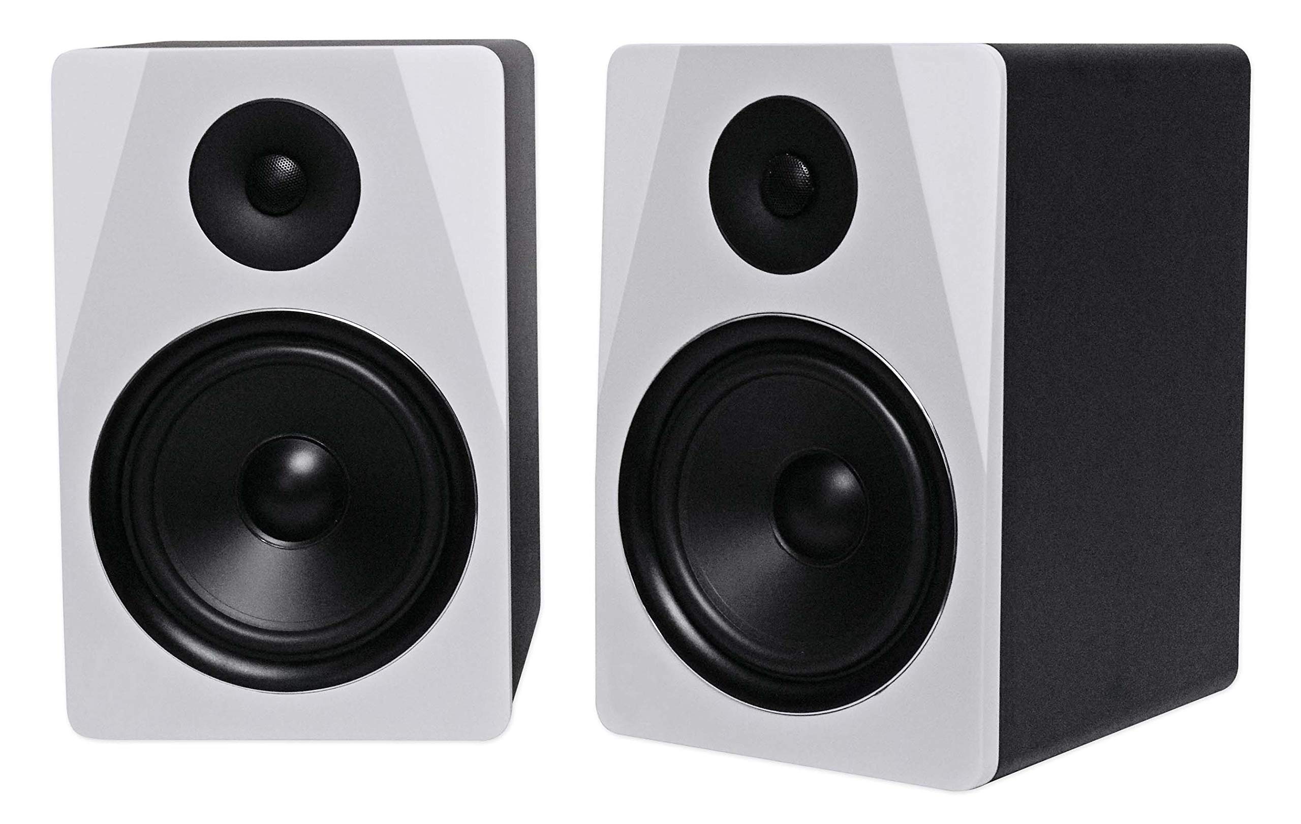 Rockville Pair APM8W 8" 2-Way 500 Watt Powered USB Studio Monitor Speakers+Pads