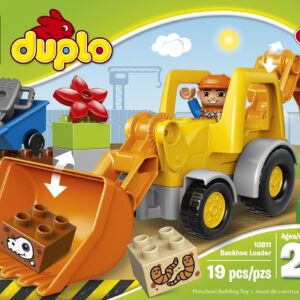 LEGO DUPLO Town Backhoe Loader 10811, Preschool, Pre-Kindergarten Large Building Block Toys for Toddlers