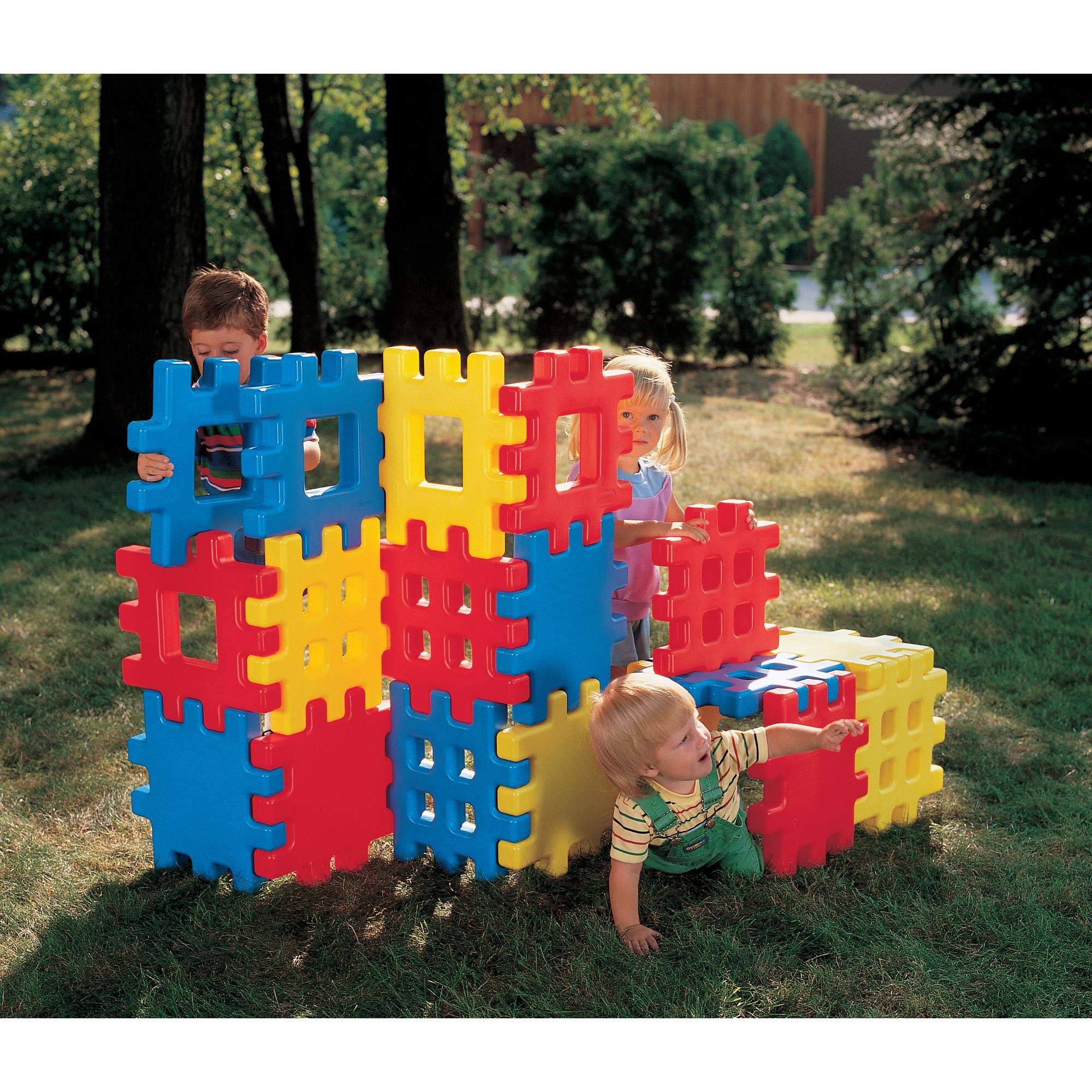 Little Tikes Big Waffle Block Set - 18 pieces, Blue/Red/Yellow