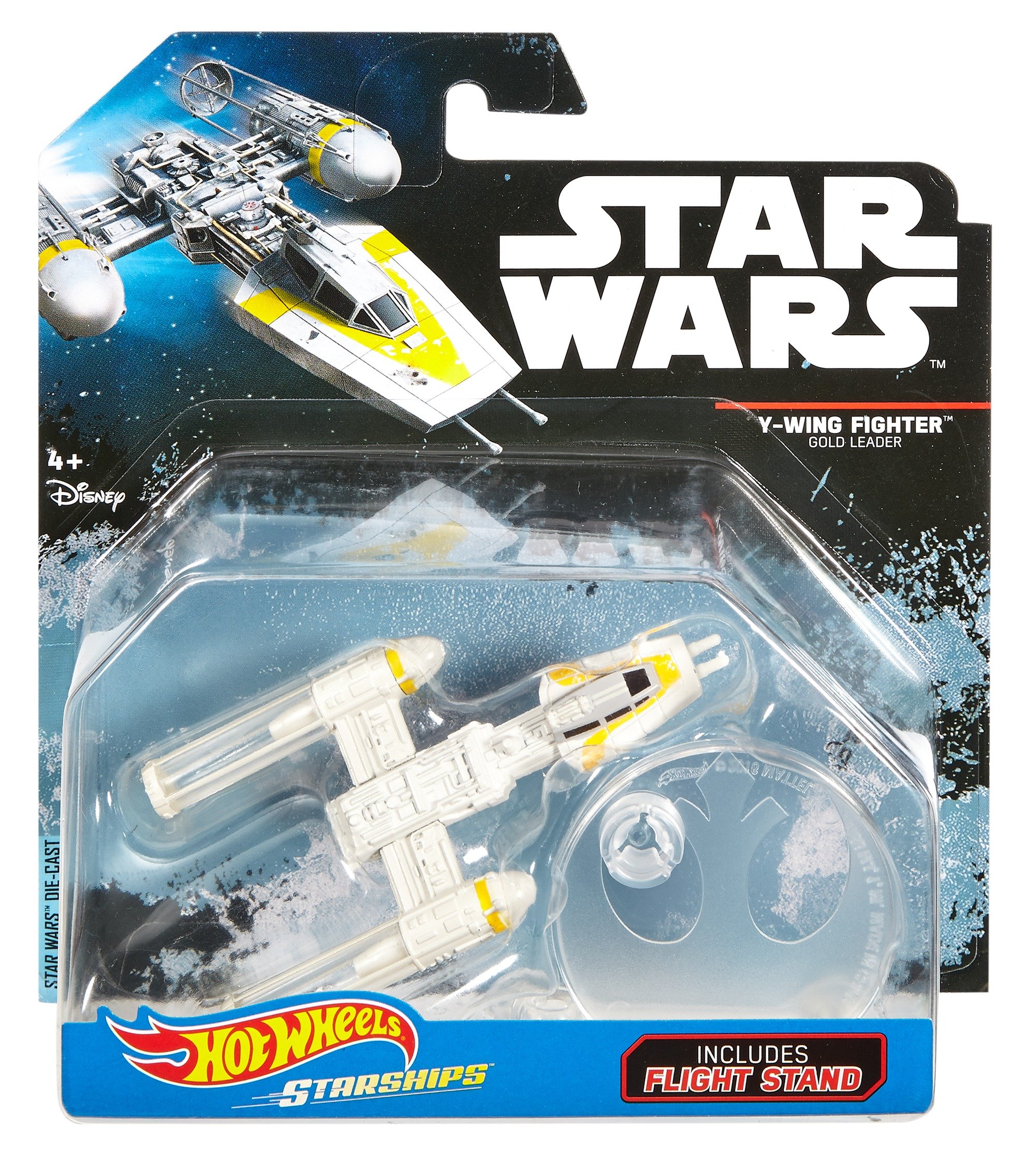 Hot Wheels Star Wars Rogue One Starship Vehicle, Y-Wing Gold Leader