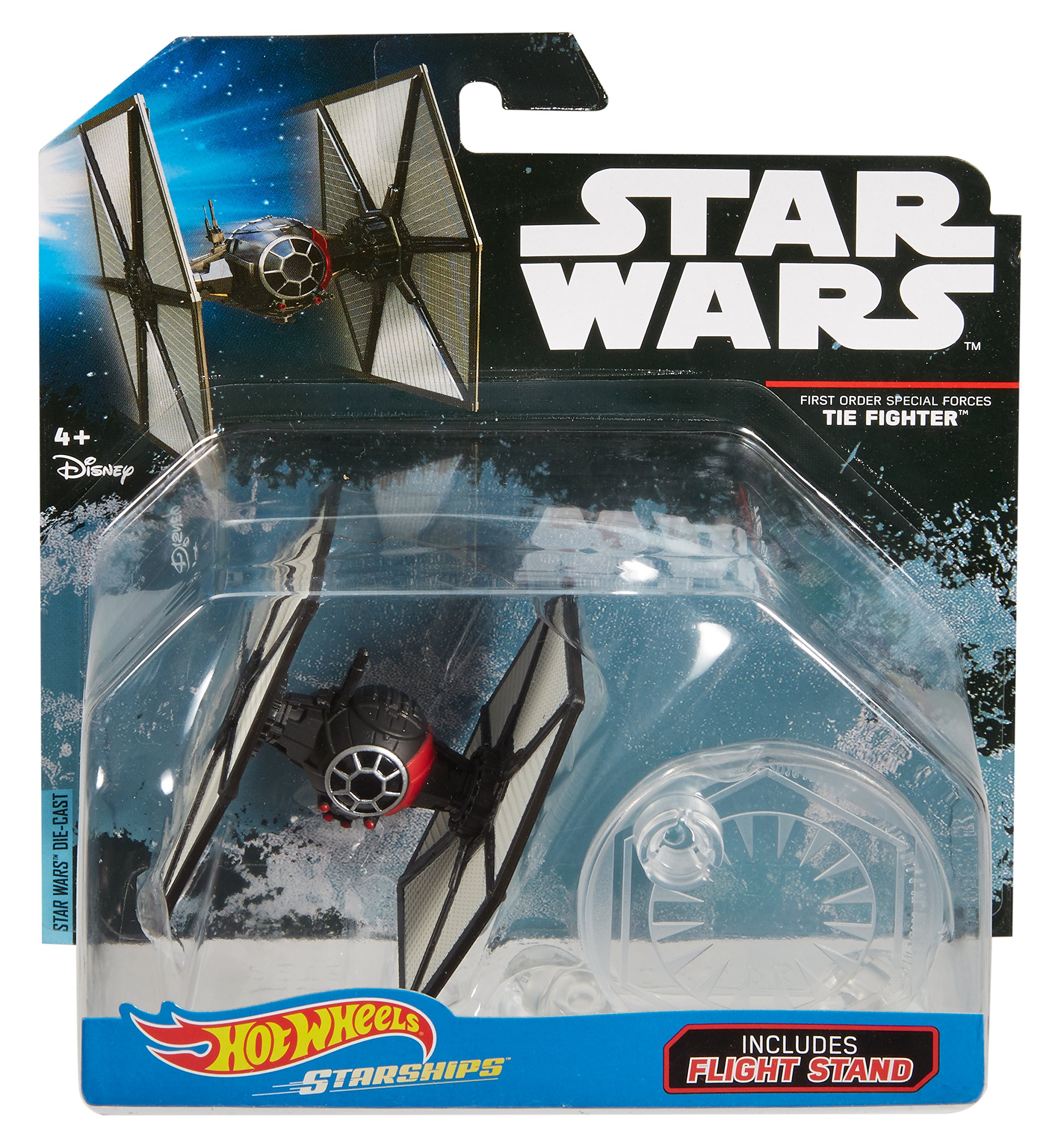 Hot Wheels Star Wars Rogue One Starship Vehicle, First Order Special Forces TIE Fighter