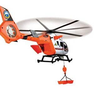 DICKIE TOYS Light and Sound SOS Rescue Helicopter with Moving Rotor Blades, 25"