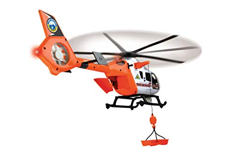 DICKIE TOYS Light and Sound SOS Rescue Helicopter with Moving Rotor Blades, 25"