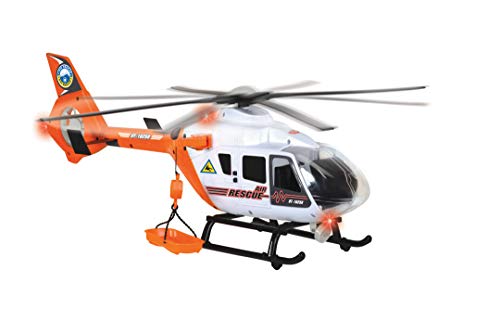 DICKIE TOYS Light and Sound SOS Rescue Helicopter with Moving Rotor Blades, 25"