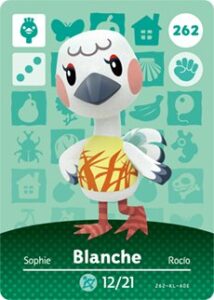 blanche - nintendo animal crossing happy home designer amiibo card - 262