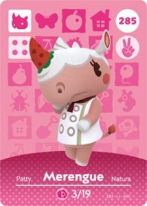 merengue - nintendo animal crossing happy home designer amiibo card - 285