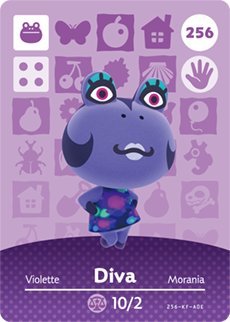 Diva - Nintendo Animal Crossing Happy Home Designer Amiibo Card - 256