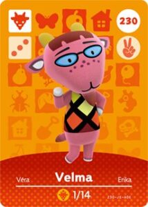 velma - nintendo animal crossing happy home designer amiibo card - 230