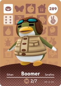 boomer - nintendo animal crossing happy home designer amiibo card - 289