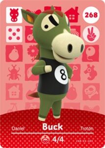 buck - nintendo animal crossing happy home designer amiibo card - 268